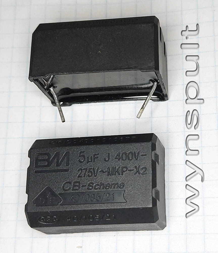 5mF 275V/400V MKP-X2 31MM - Wynspult